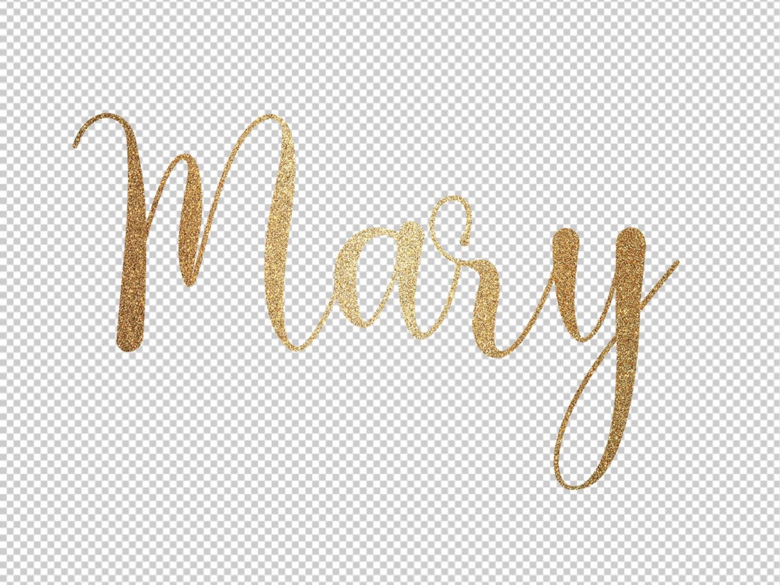 Mary Name SVG PNG Custom Name Clipart Svg Png Image Gold Name Girl Name ...
