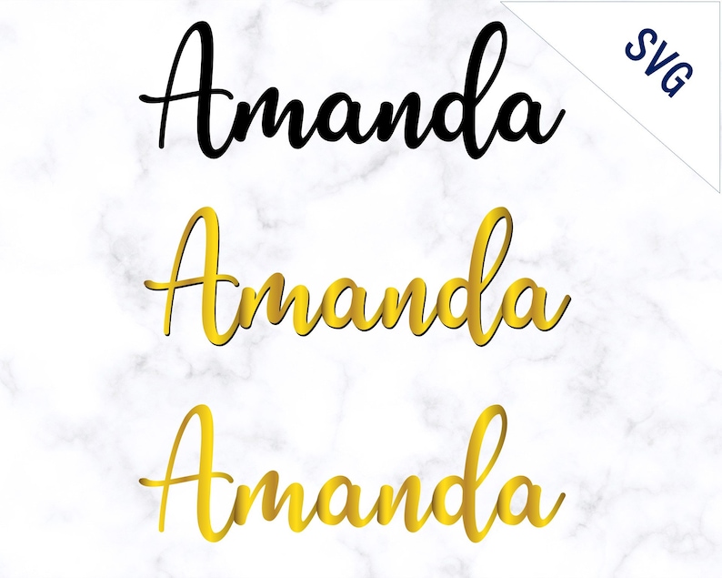 Amanda Svg Name SVG Name Clipart Svg Gold Name Svg Girl - Etsy