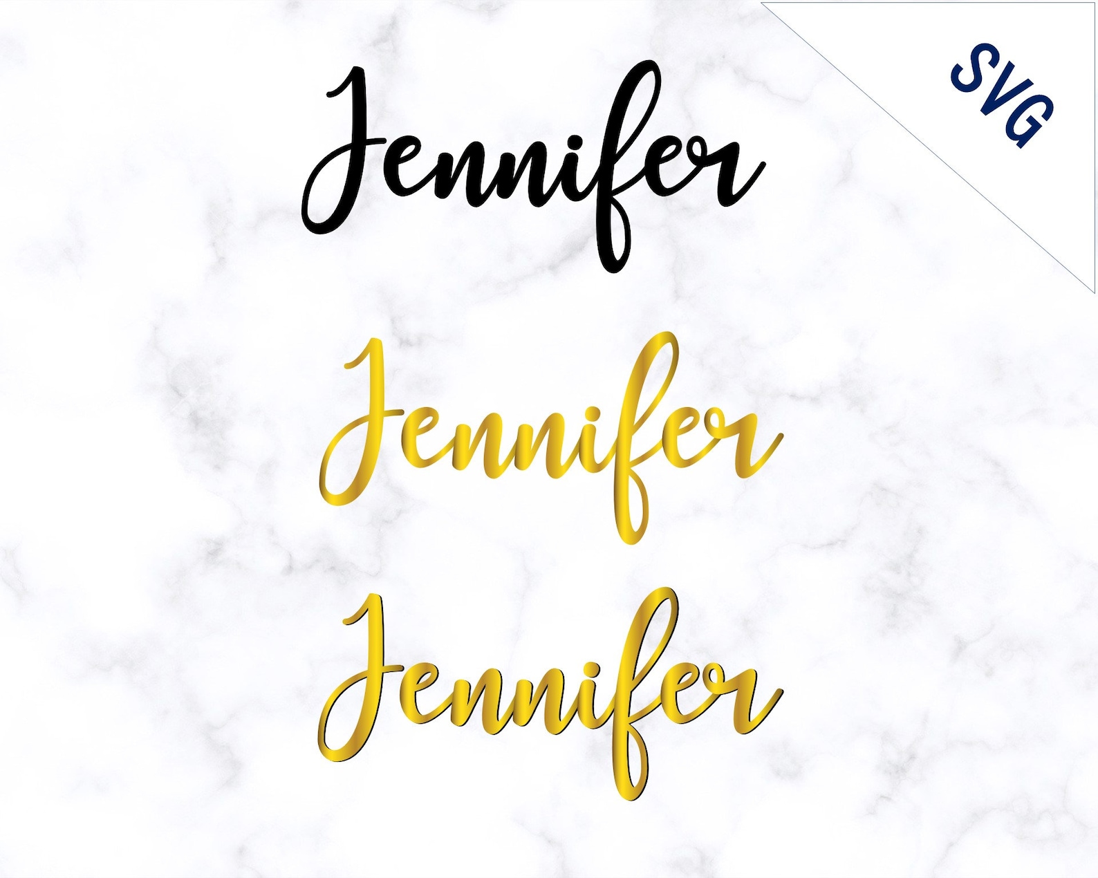 Jennifer Svg Name SVG Name Clipart Svg Gold Name Svg Girl - Etsy