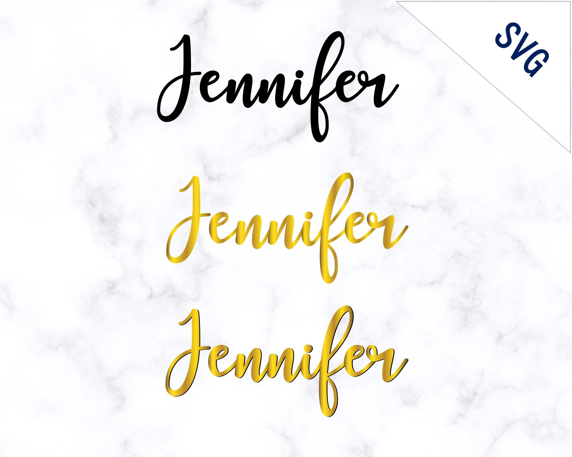 Jennifer Svg Name SVG Name Clipart Svg Gold Name Svg Girl - Etsy