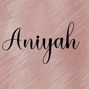 Aniyah Name SVG PNG Custom Name Clipart Svg Png Image Gold Name Girl ...