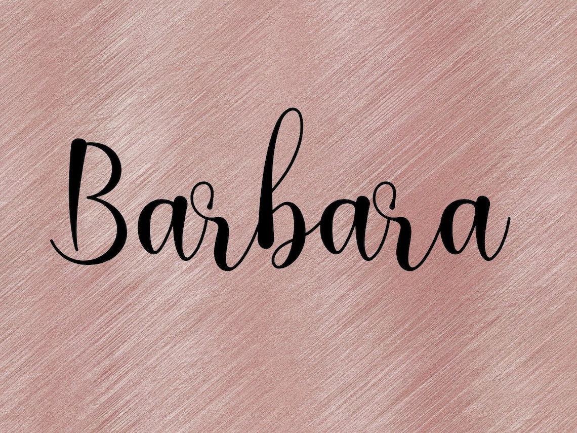 Name SVG PNG Barbara Name Clipart Svg Png Image Gold Name Girl - Etsy