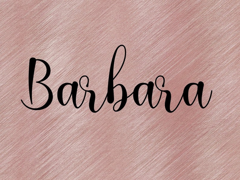 Name SVG PNG Barbara Name Clipart Svg Png Image Gold Name Girl | Etsy