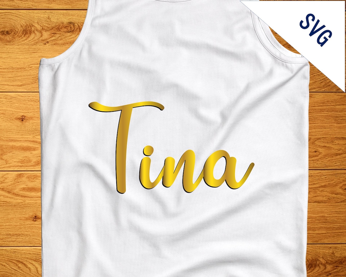 Tina Svg Name SVG Name Clipart Svg Gold Name Svg Mädchen | Etsy