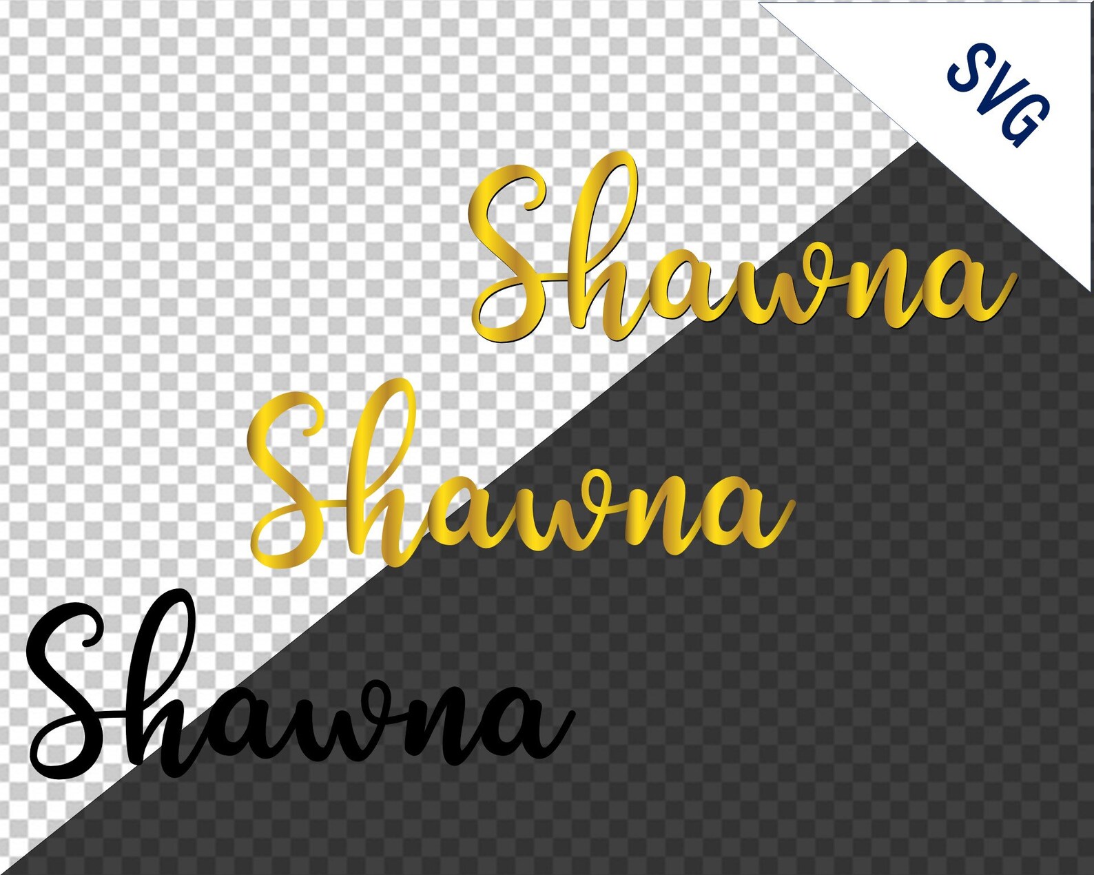 Shawna Svg Name SVG Name Clipart Svg Gold Name Svg Girl - Etsy Finland