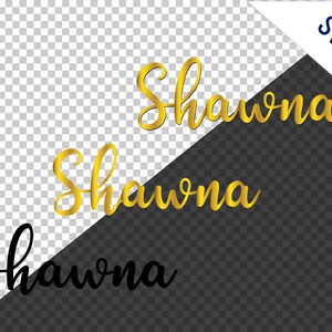Shawna Svg, Name SVG, Name Clipart Svg, Gold Name Svg, Girl Name Tag ...