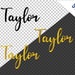Taylor Svg, Name SVG, Name Clipart Svg, Gold Name Svg, Mädchen Name Tag ...