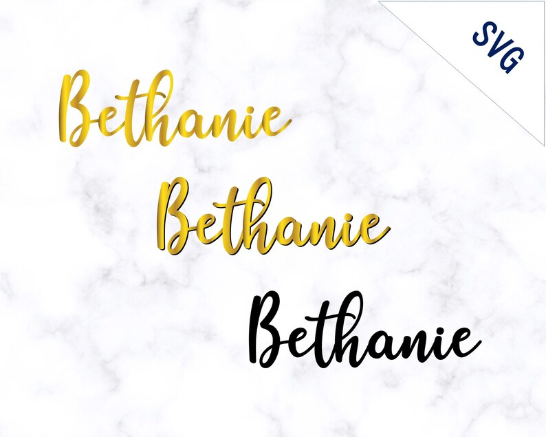 Bethanie svg Name SVG Name Clipart svg Gold Name svg Girl - Etsy