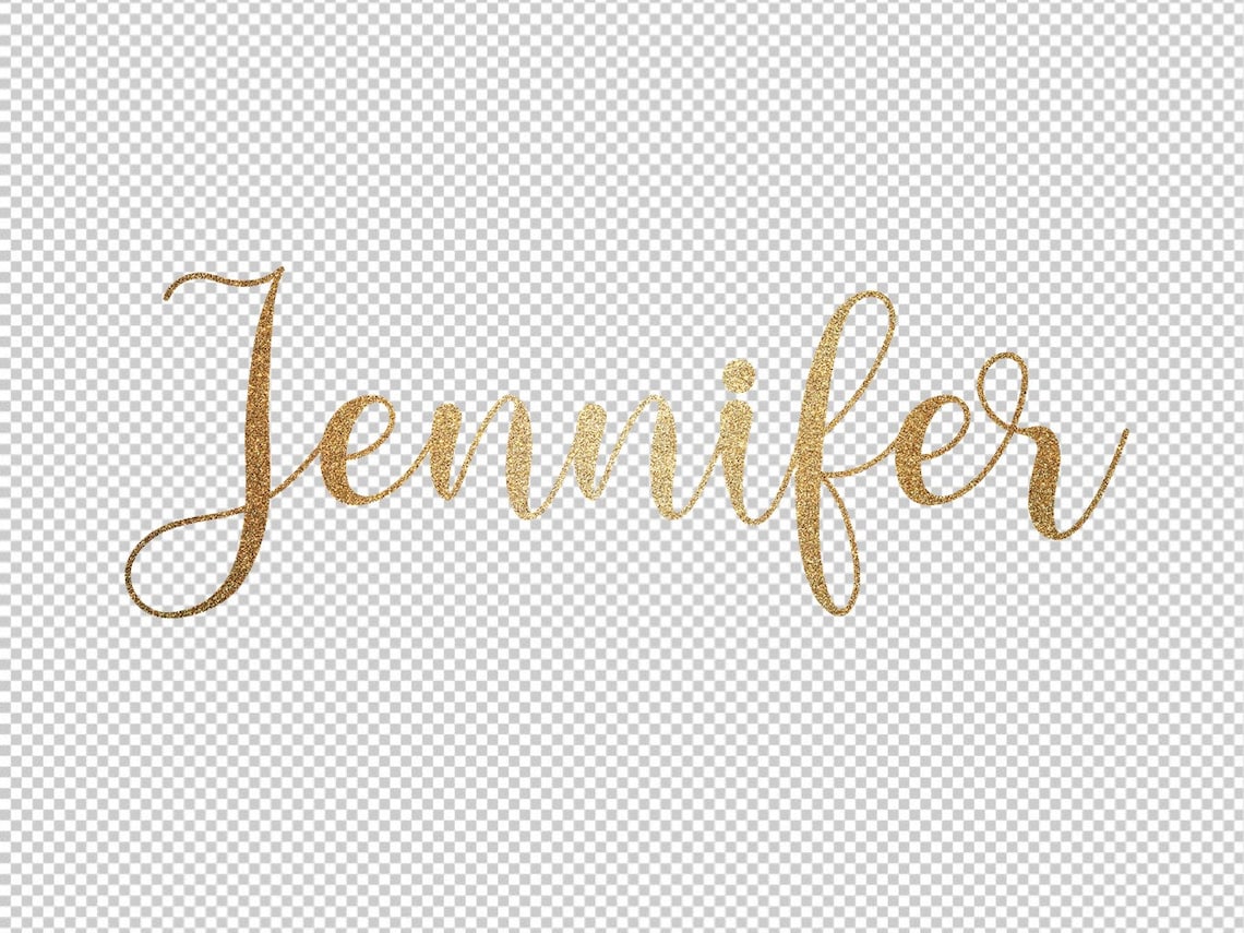 Jennifer Name SVG PNG Custom Name Clipart Svg Png Image Gold - Etsy