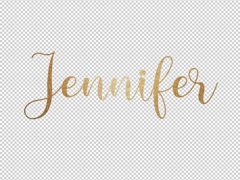 Jennifer Name SVG PNG Custom Name Clipart Svg Png Image Gold - Etsy