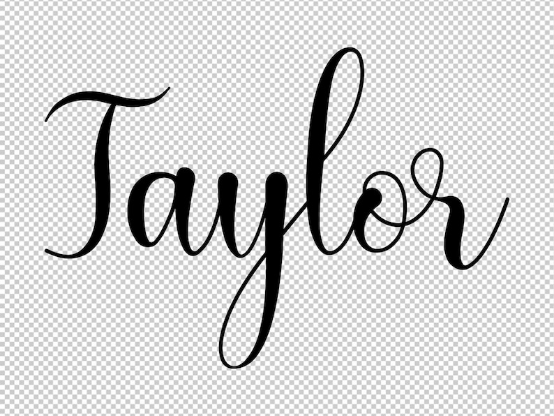 Taylor Name SVG PNG Custom Name Clipart Svg Png Image Gold - Etsy