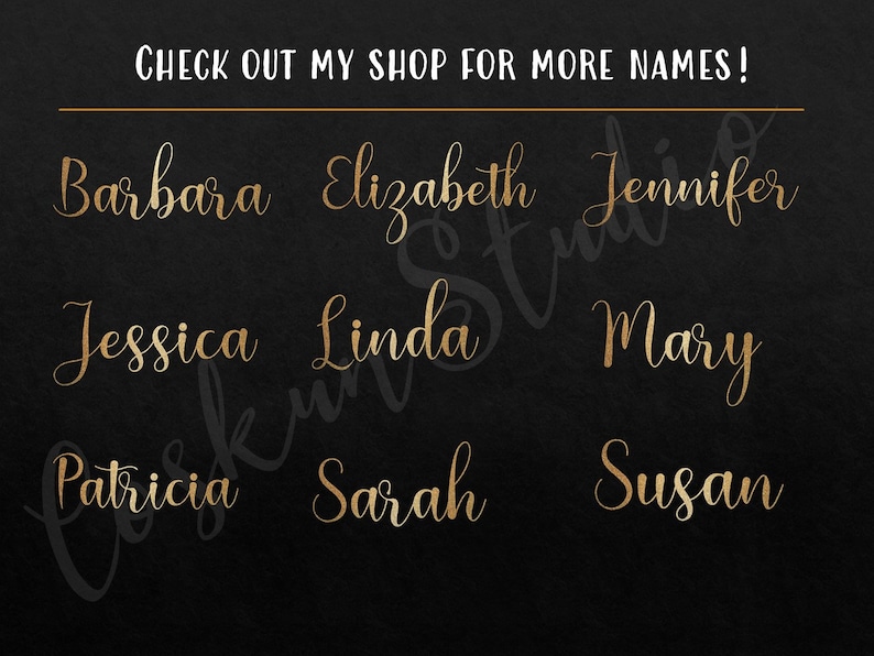 Valerie Name SVG PNG Custom Name Clipart Svg Png Image Gold Name Girl ...