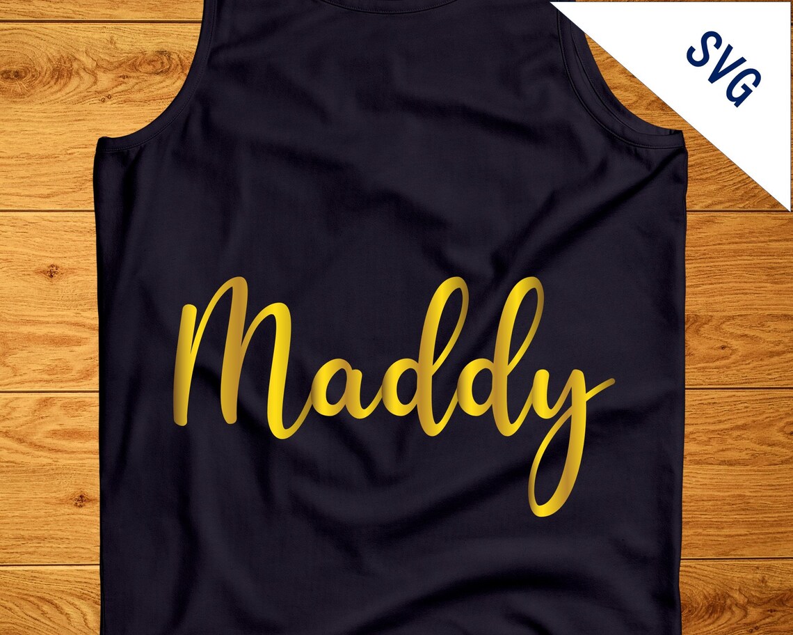 Maddy Svg, Name SVG, Name Clipart Svg, Gold Name Svg, Mädchen Name Tag ...