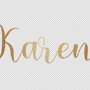 Karen Name SVG PNG Custom Name Clipart Svg Png Image Gold Name Girl ...
