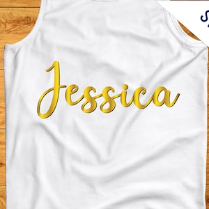 Jessica Svg, Name SVG, Name Clipart Svg, Gold Name Svg, Girl Name Tag ...