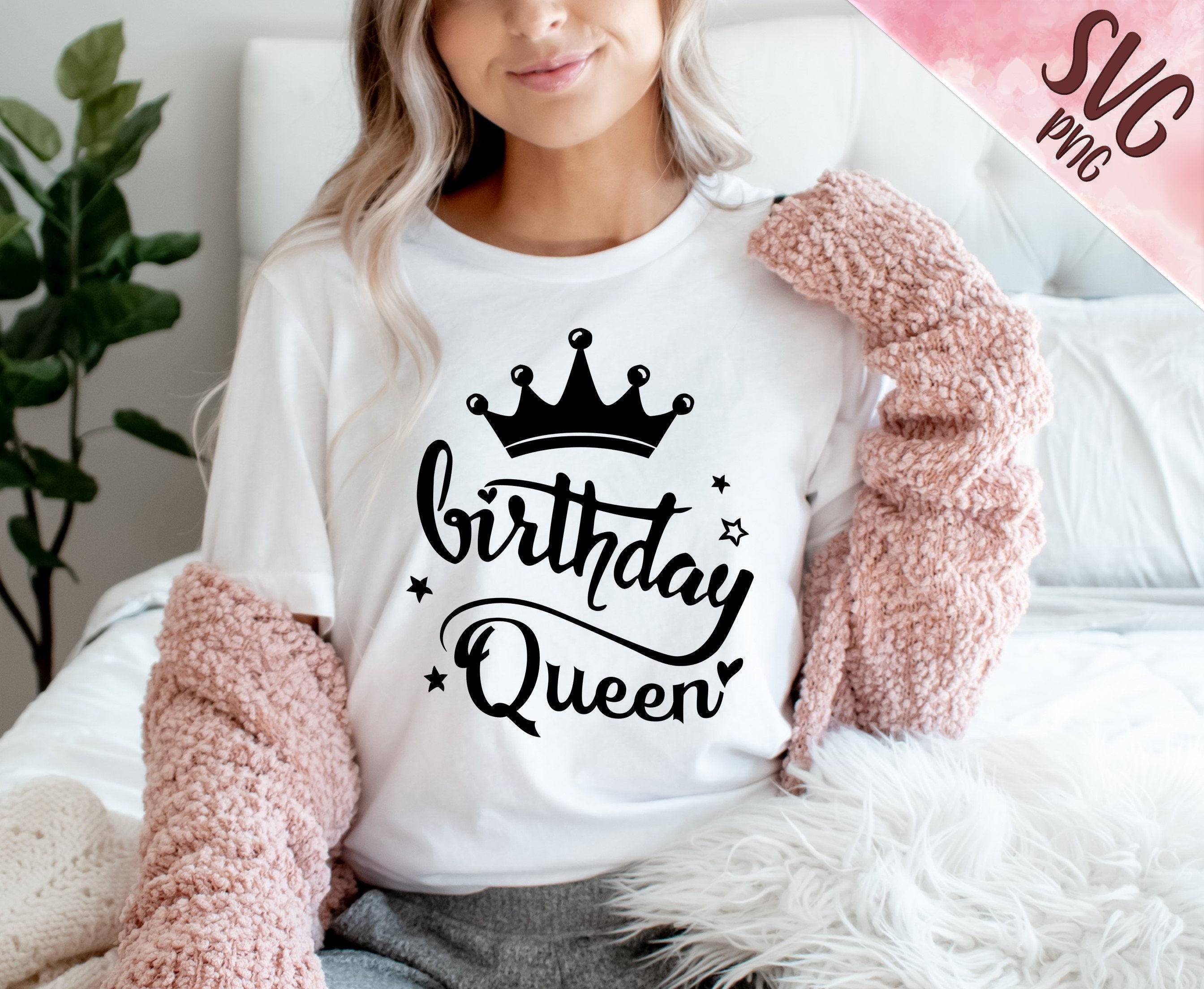 Birthday Queen SVG PNG Queen Design Svg Cut File - Etsy