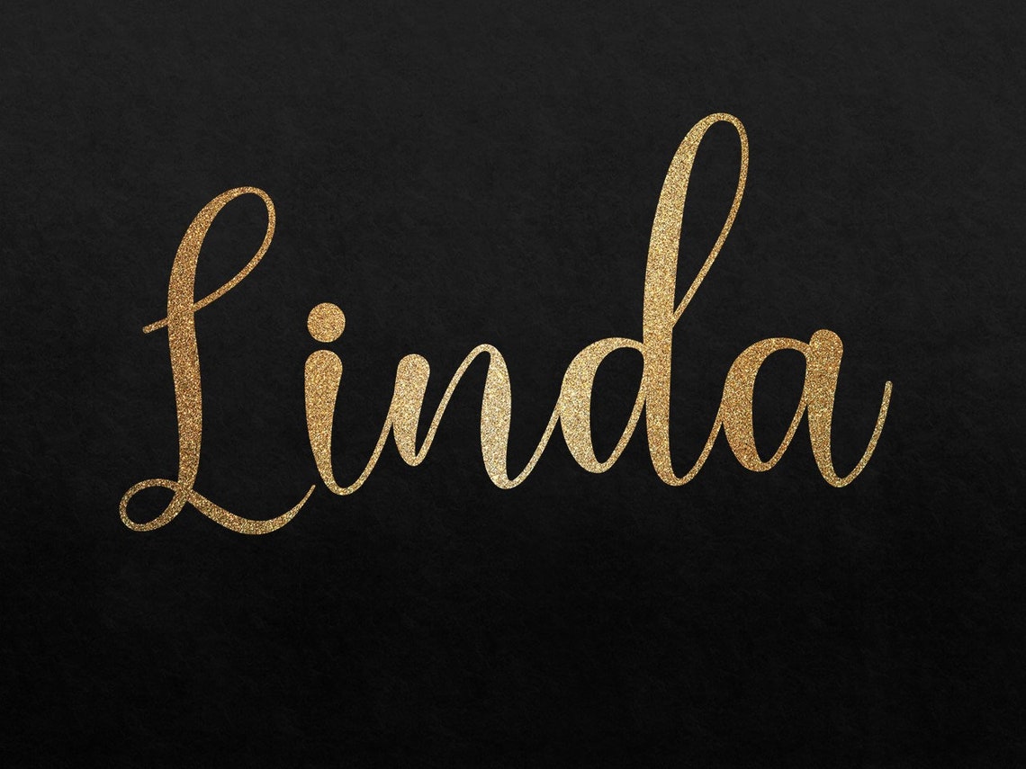 Linda Name SVG PNG Custom Name Clipart Svg Png Image Gold Name Girl ...