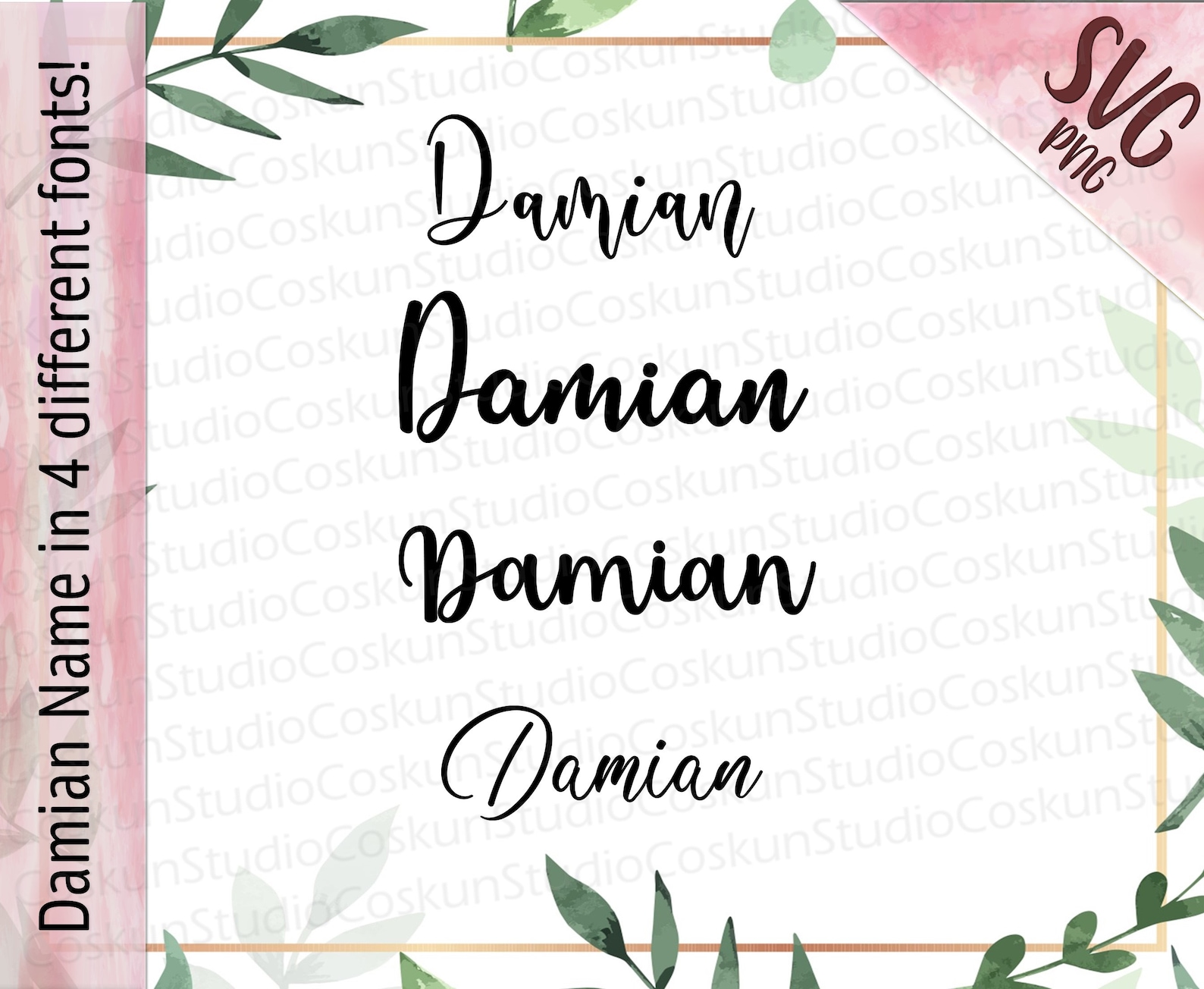 Damian Custom name SVG Damian Name svg PNG Design for shirt | Etsy