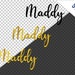 Maddy Svg Name SVG Name Clipart Svg Gold Name Svg Mädchen | Etsy