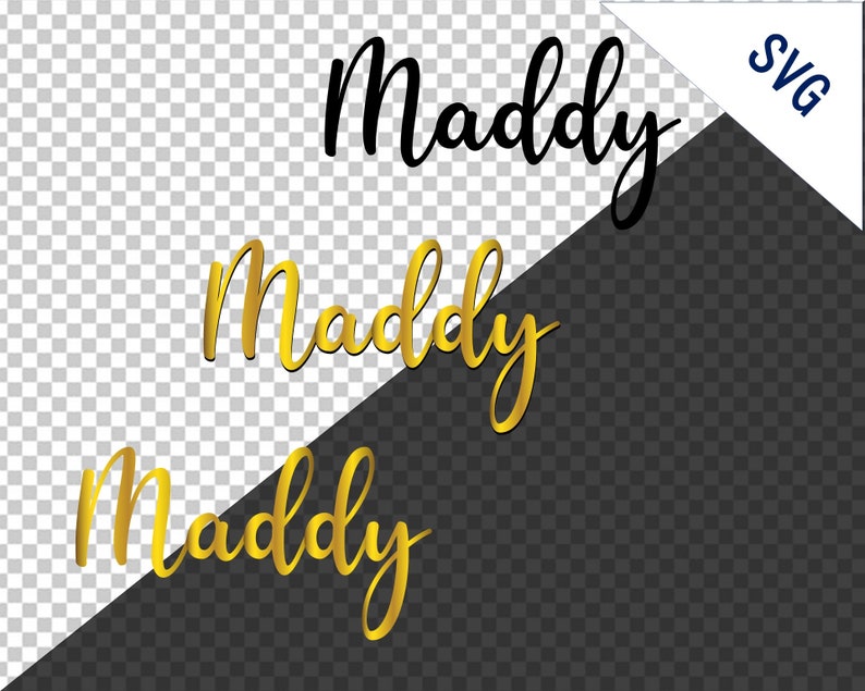 Maddy Svg Name SVG Name Clipart Svg Gold Name Svg Mädchen - Etsy Schweiz