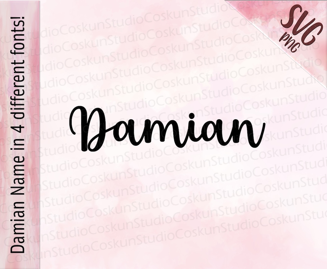 Damian Custom Name SVG, Damian Name Svg PNG, Design for Shirt ...
