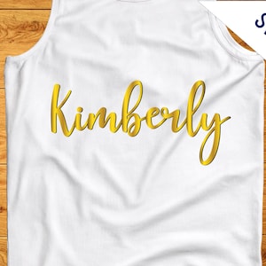 Kimberly Svg, Name SVG, Name Clipart Svg, Gold Name Svg, Girl Name Tag ...
