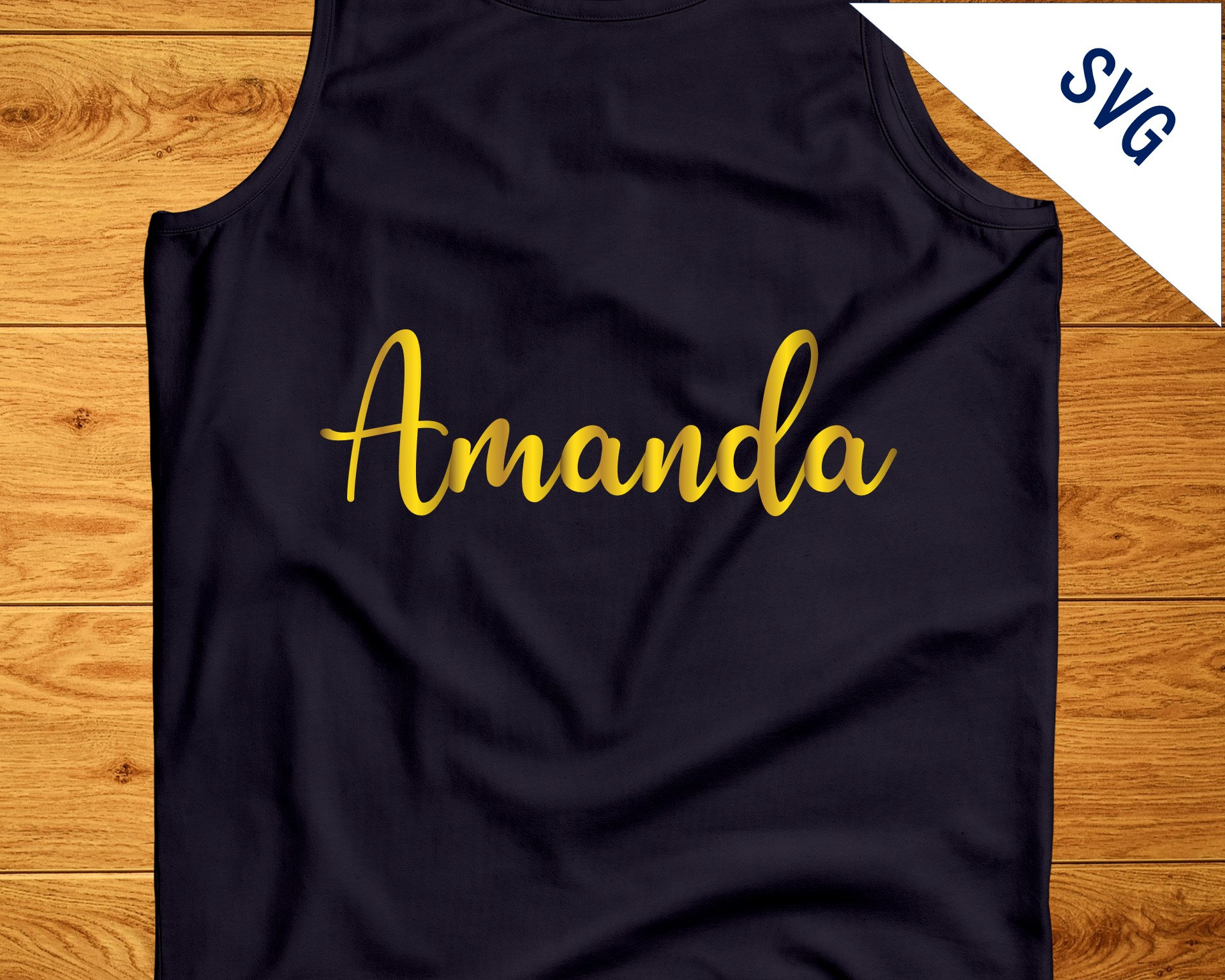 Amanda Svg, Name SVG, Name Clipart Svg, Gold Name Svg, Girl Name Tag ...