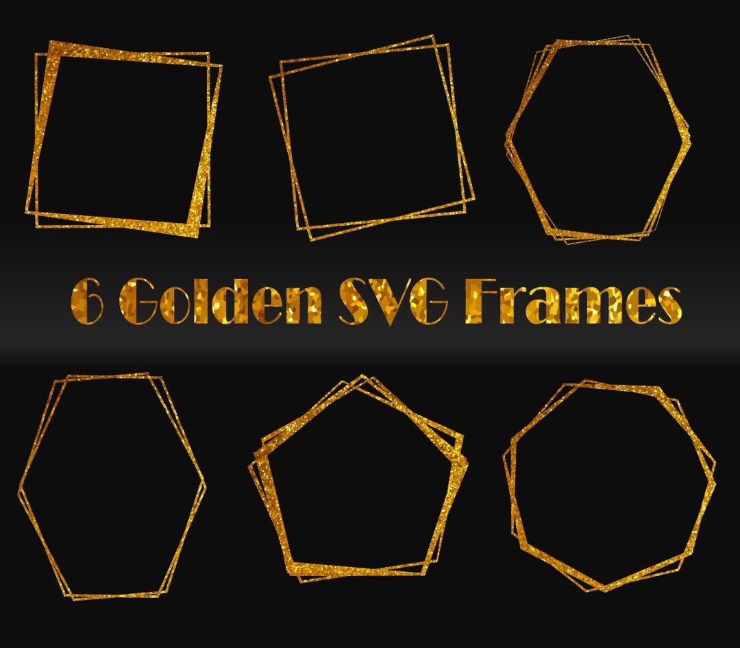 Transparent Golden SVG Frames Clipart Border SVG Golden Border Free ...