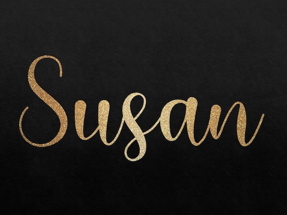 Susan Name SVG PNG Custom Name Clipart Svg Png Image Gold Name - Etsy