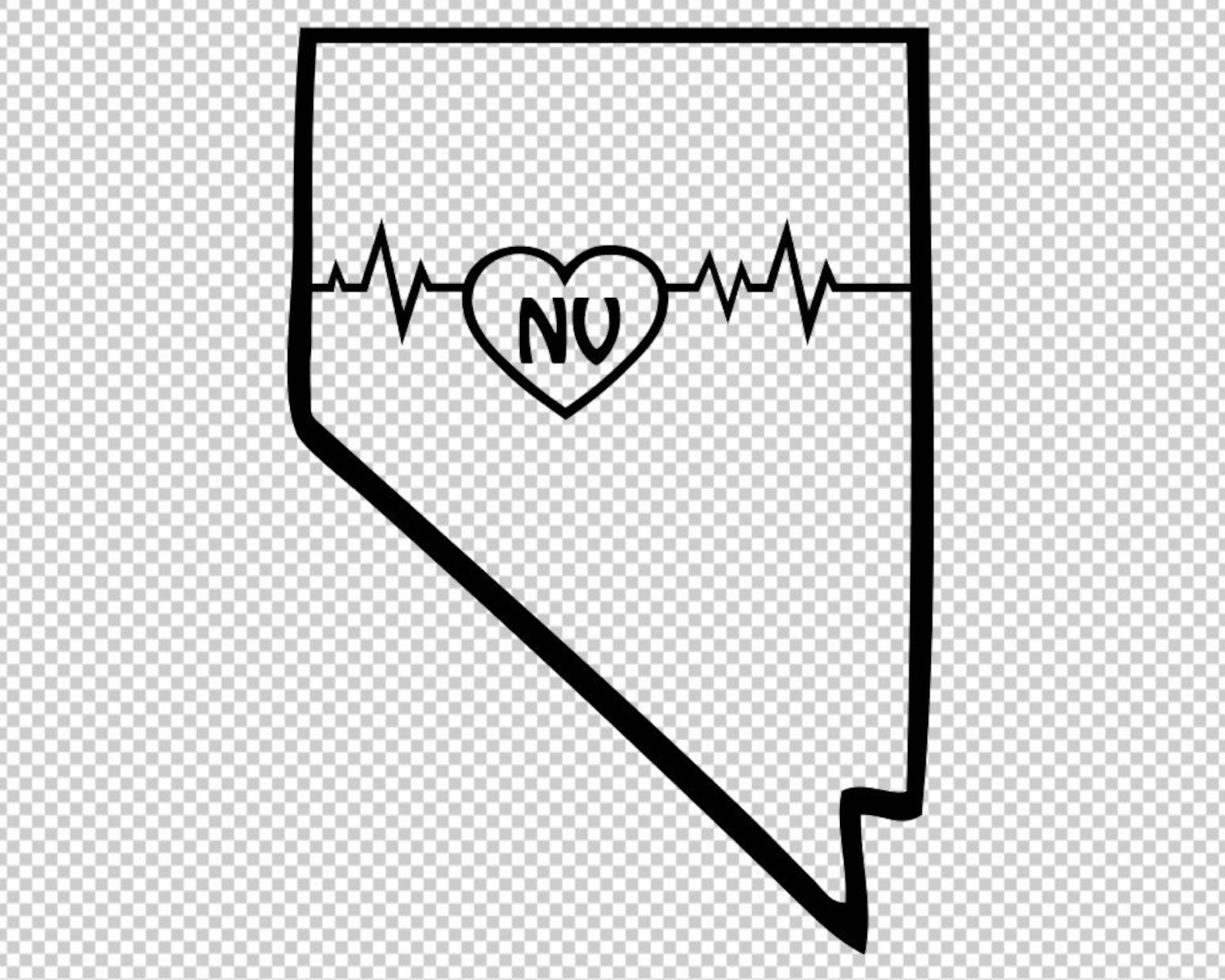 Nevada State Map SVG Clip Art Transparent Nevada SVG Nevada Map Outline ...