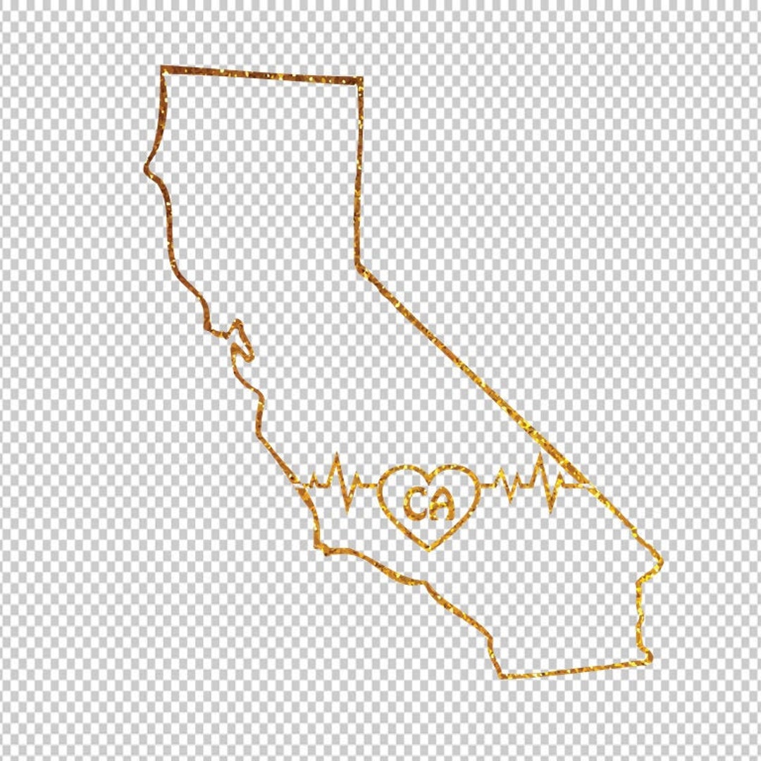 California State Map SVG Png PDF. Golden Clip Art Transparent Svg Png ...