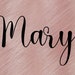 Mary Name SVG PNG Custom Name Clipart Svg Png Image Gold Name Girl Name ...