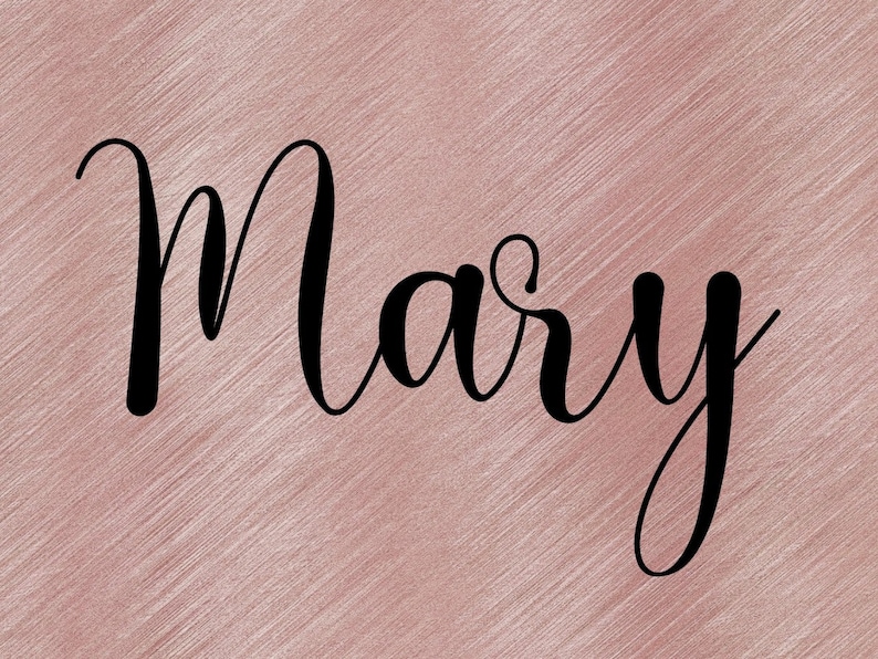 Mary Name SVG PNG Custom Name Clipart Svg Png Image Gold Name Girl Name ...