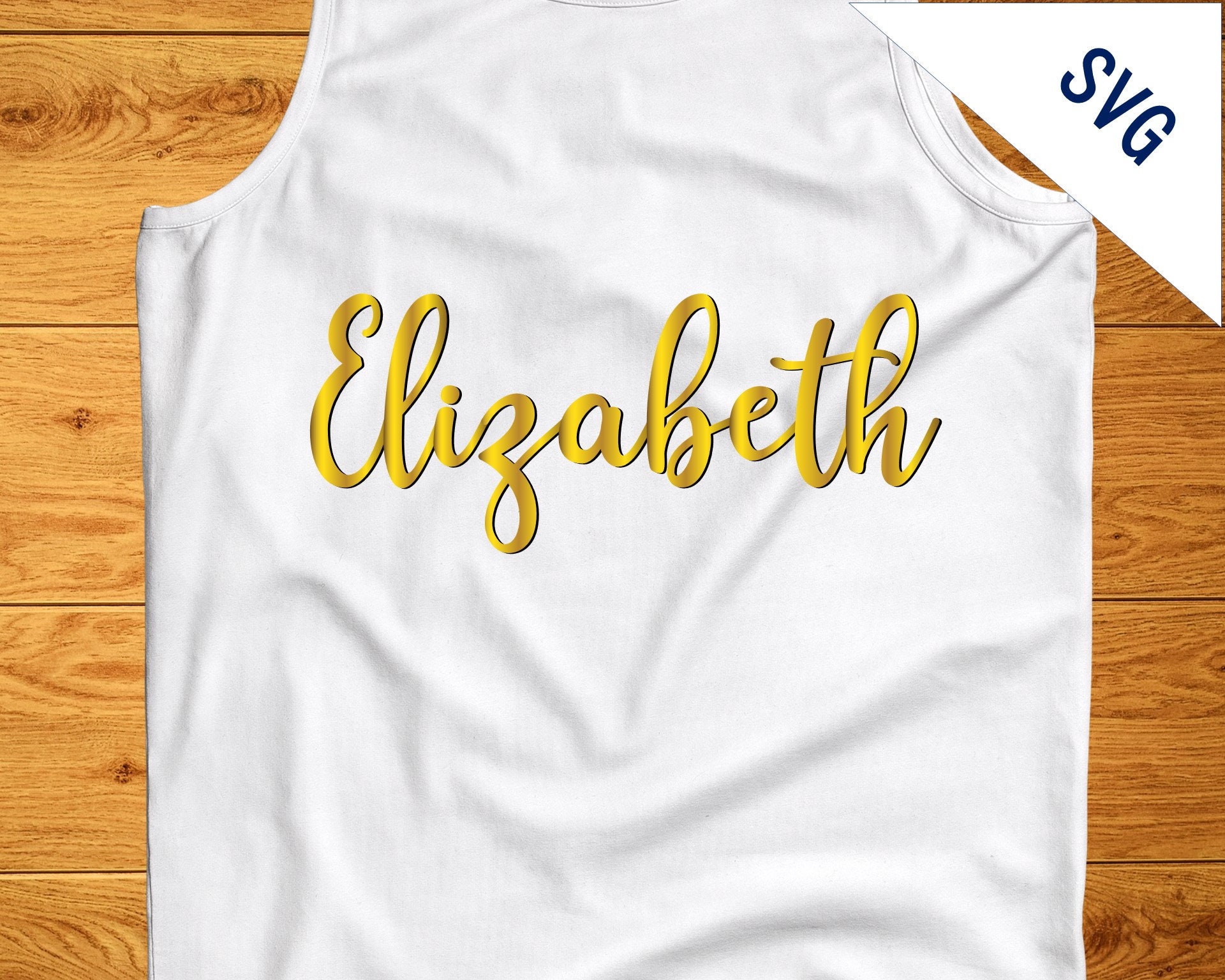 Elizabeth svg Naam SVG Naam Clipart svg Gouden naam svg | Etsy België