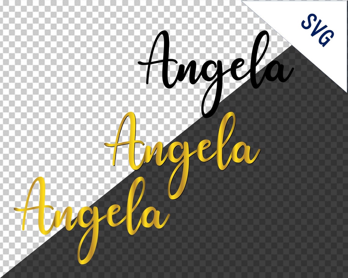 Angela Svg Name SVG Name Clipart Svg Gold Name Svg Girl - Etsy Hong Kong