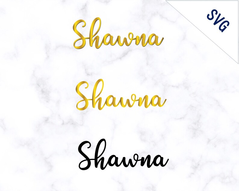 Shawna Svg Name SVG Name Clipart Svg Gold Name Svg Girl - Etsy