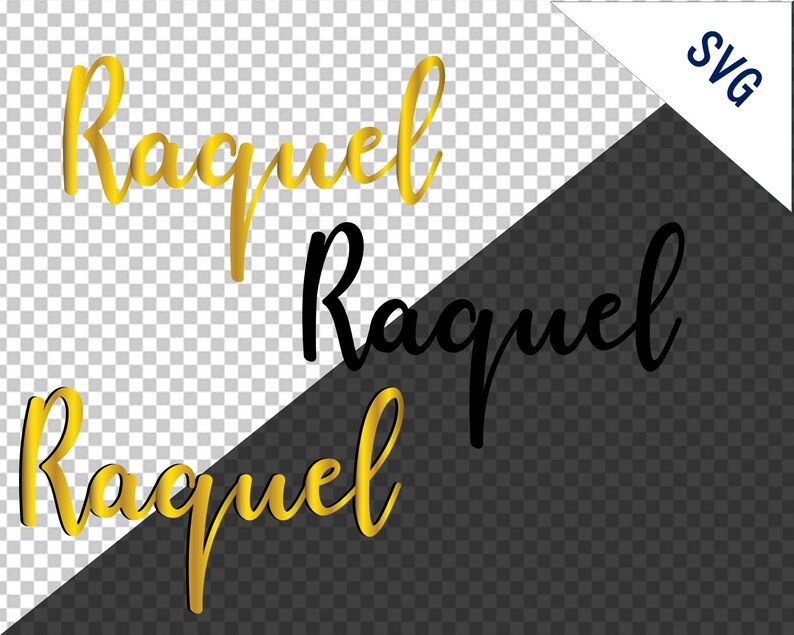 Raquel Svg Name SVG Name Clipart Svg Gold Name Svg Mädchen - Etsy.de