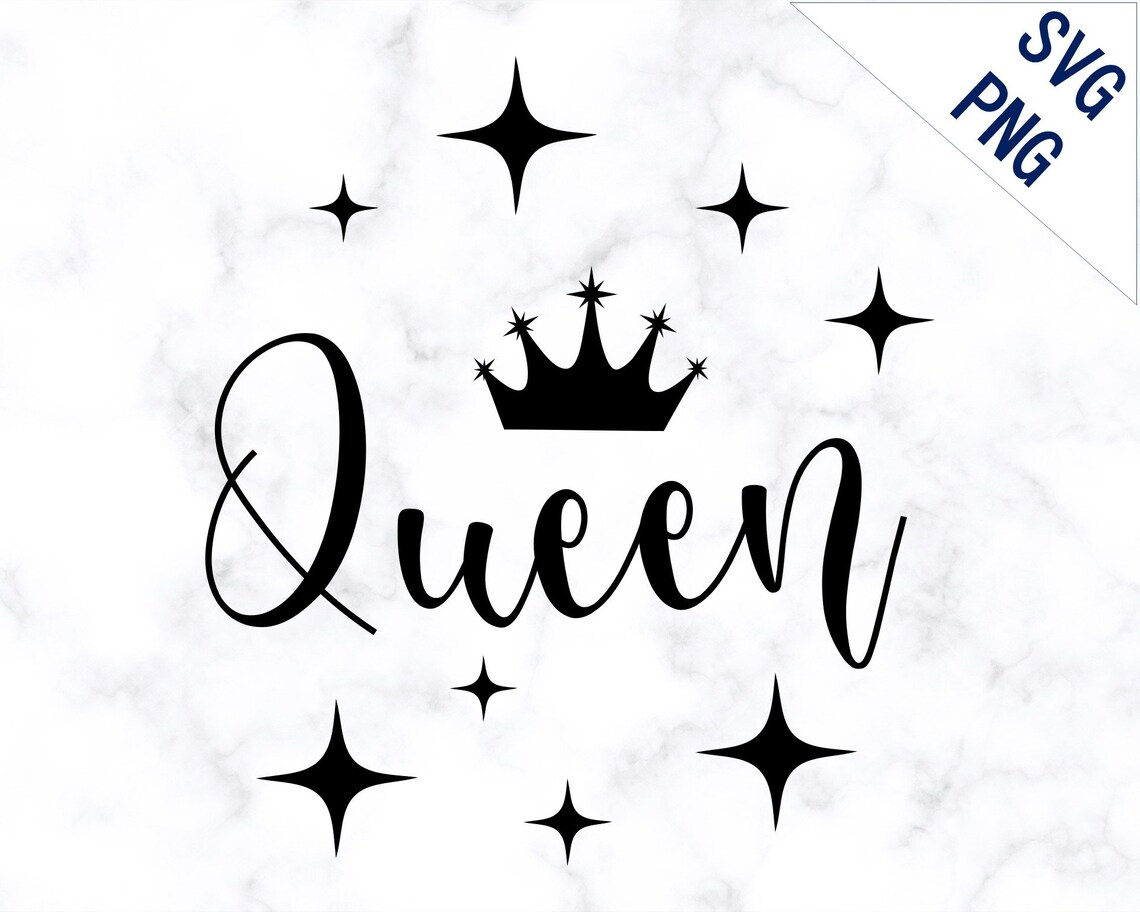 Queen Star SVG PNG Design for Shirt Vector Decor PNG for Shirt - Etsy