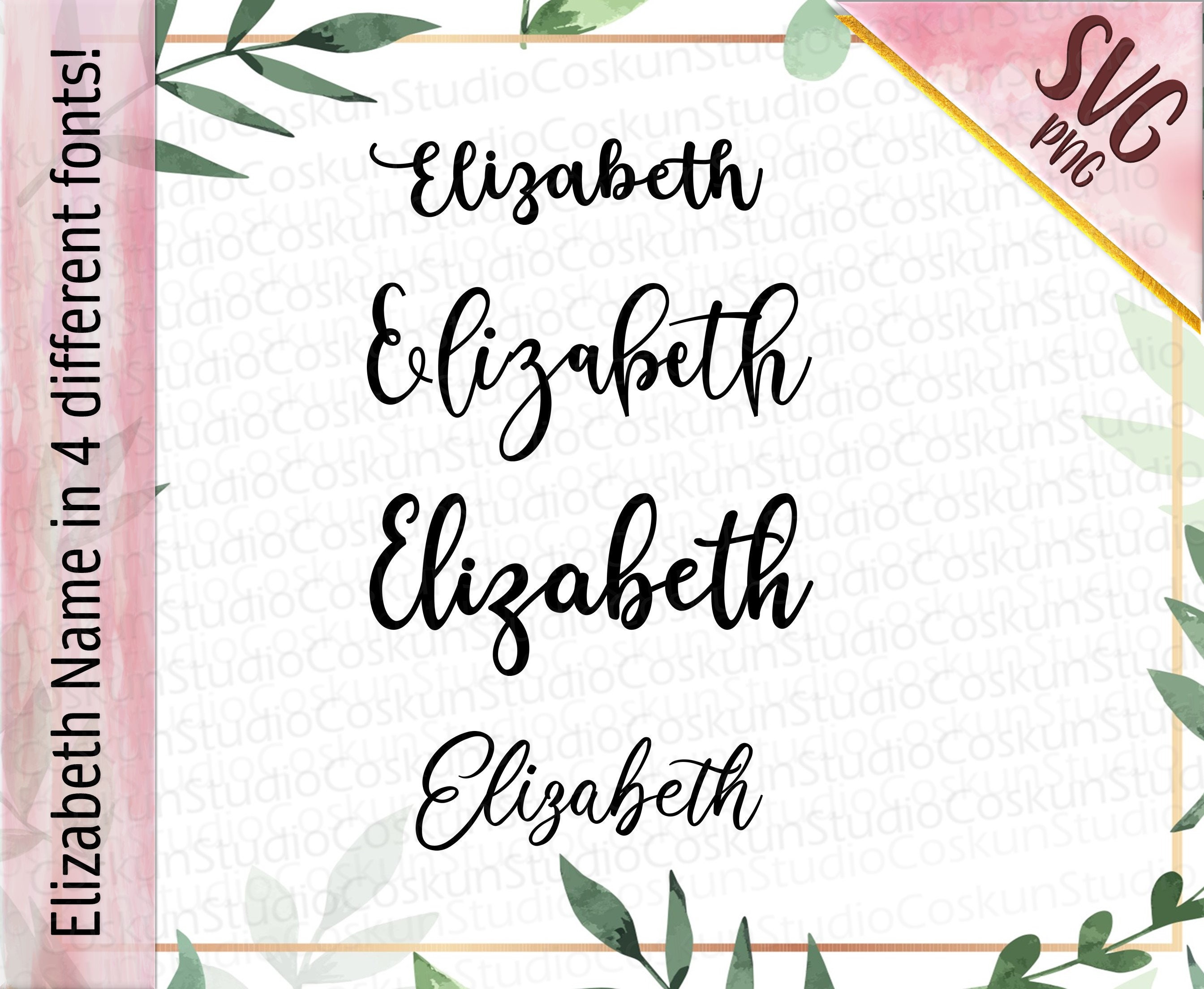 The Name Elizabeth In Drawings