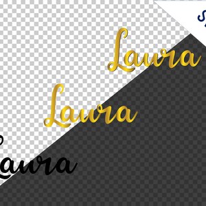 Laura Svg, Name SVG, Name Clipart Svg, Gold Name Svg, Girl Name Tag Svg ...
