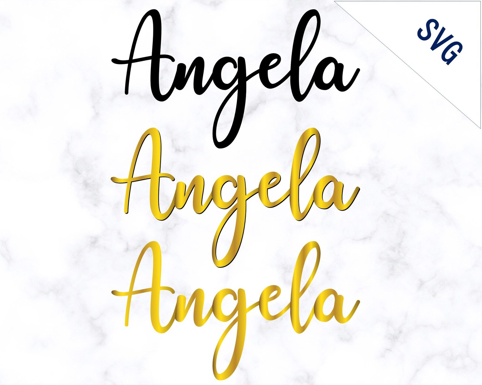 Angela Svg Name SVG Name Clipart Svg Gold Name Svg Girl | Etsy