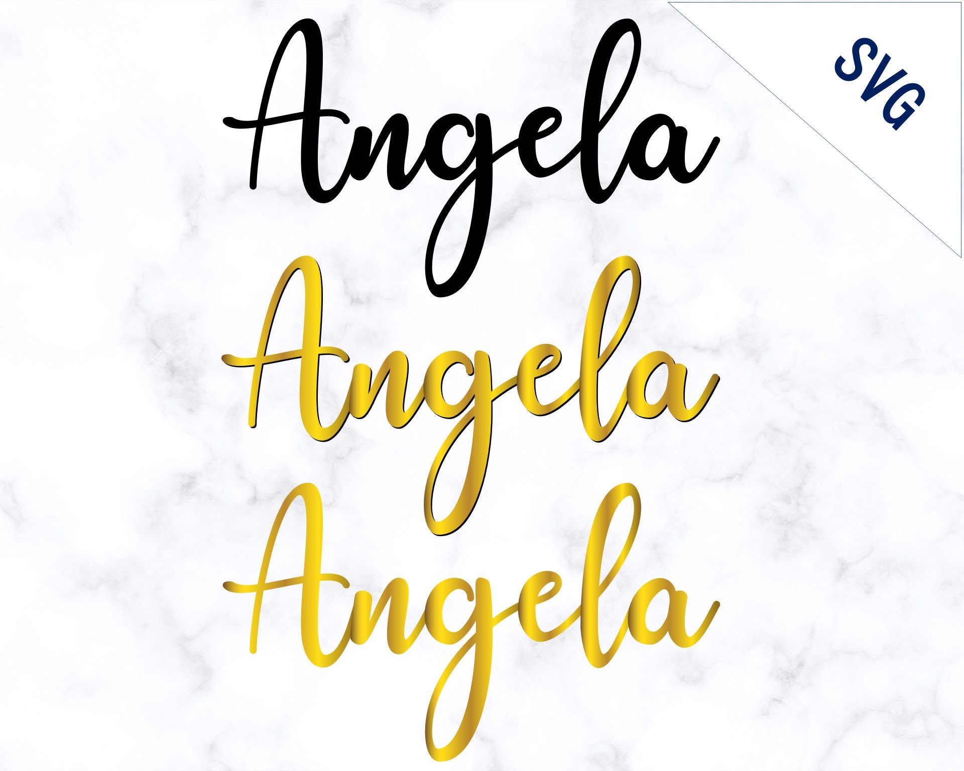 Angela Svg Name SVG Name Clipart Svg Gold Name Svg Girl | Etsy Singapore