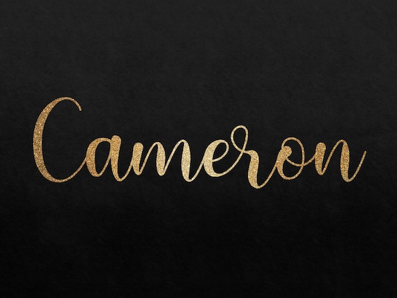 Cameron Name SVG PNG Custom Name Clipart Svg Png Image Gold | Etsy