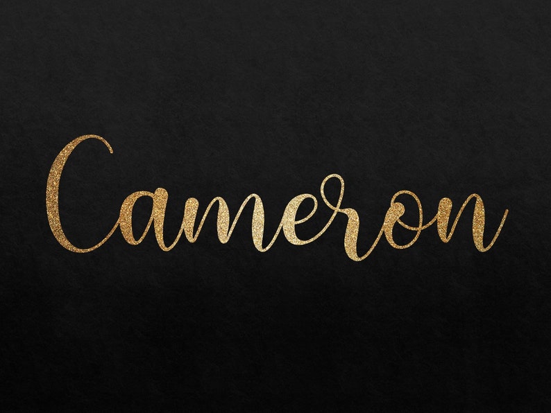 Cameron Name SVG PNG Custom Name Clipart Svg Png Image Gold | Etsy