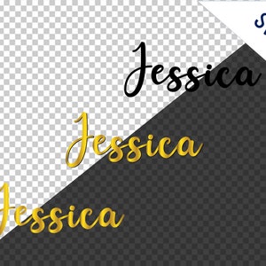 Jessica Svg, Name SVG, Name Clipart Svg, Gold Name Svg, Girl Name Tag ...