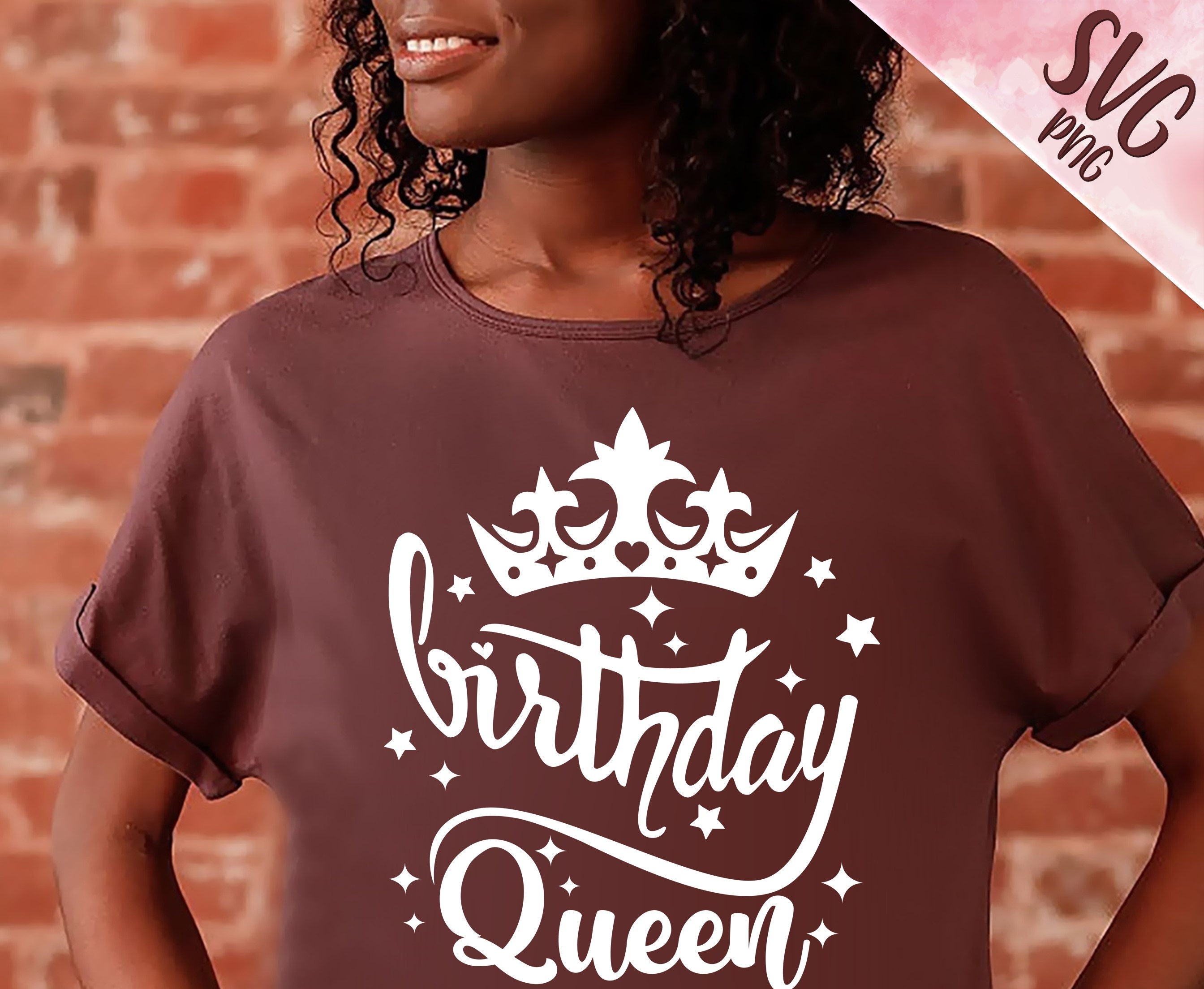 Birthday Queen SVG PNG Birthday Girl Design Cut File for - Etsy
