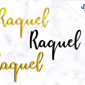 Raquel Svg, Name SVG, Name Clipart Svg, Gold Name Svg, Girl Name Tag ...
