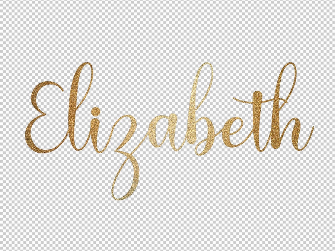 Elizabeth Name SVG PNG Custom Name Clipart Svg Png Image Gold Name Girl ...