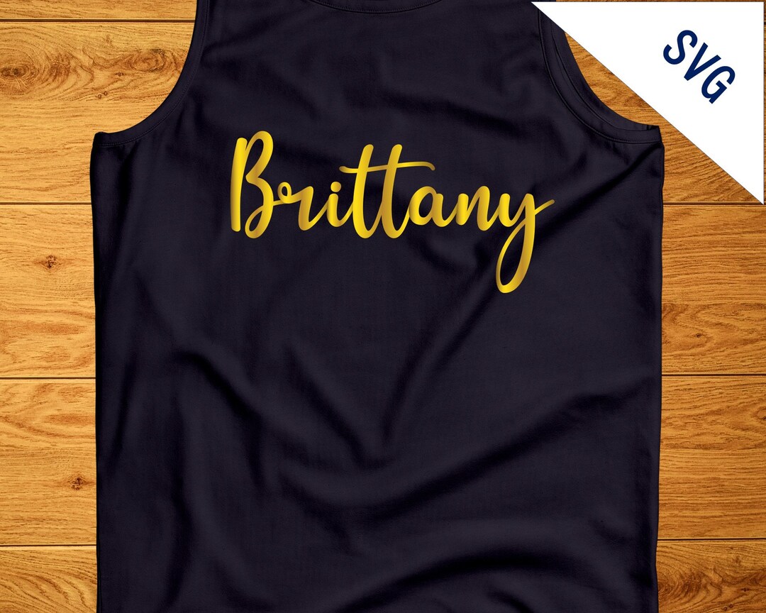 Brittany Svg, Name SVG, Name Clipart Svg, Gold Name Svg, Girl Name Tag ...