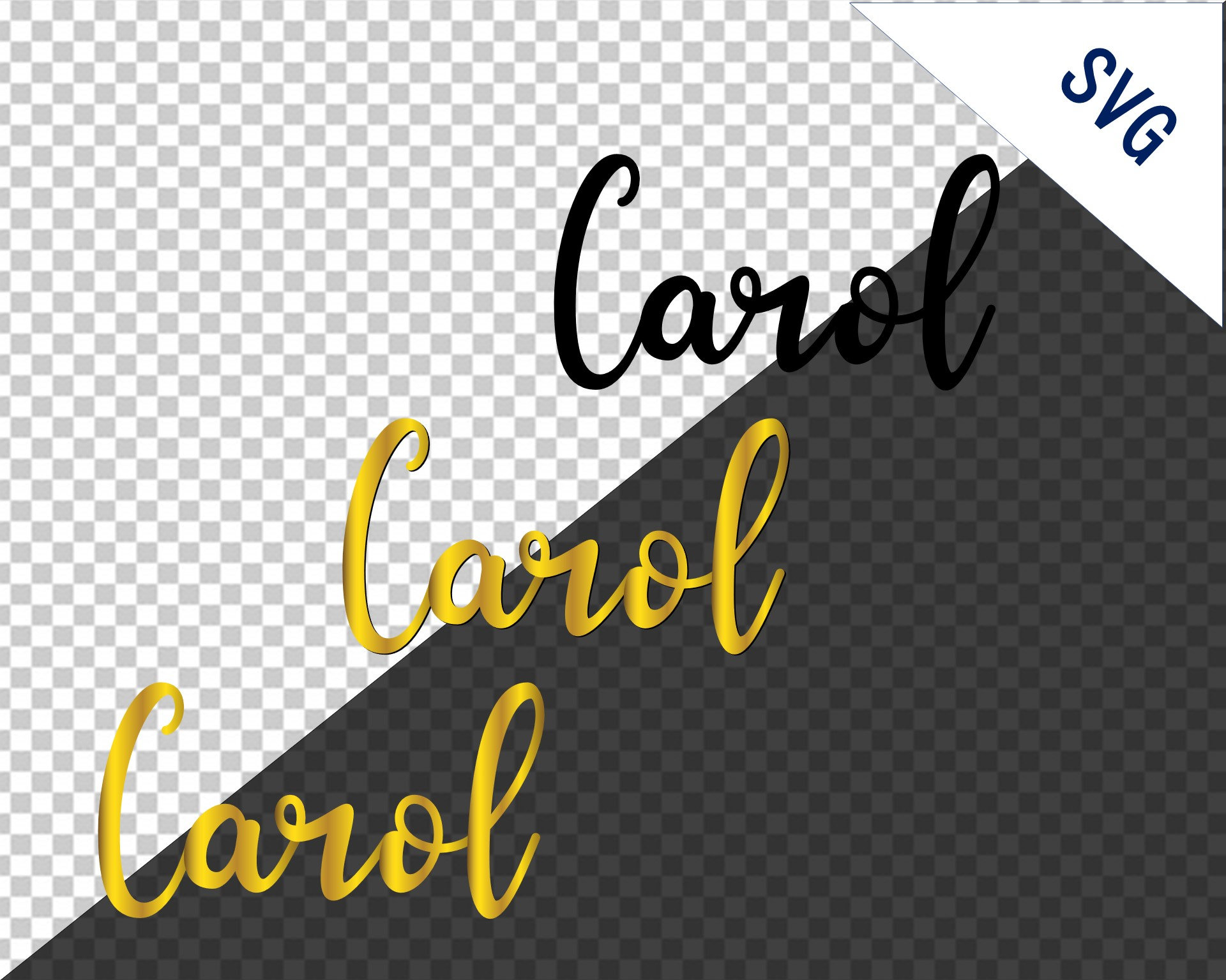Carol svg Nombre SVG Nombre Clipart svg Nombre de oro svg - Etsy México